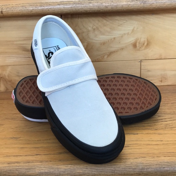 Vans | Shoes | Vans Slipon 47 Suede Ivory Black Sneaker Shoes | Poshmark